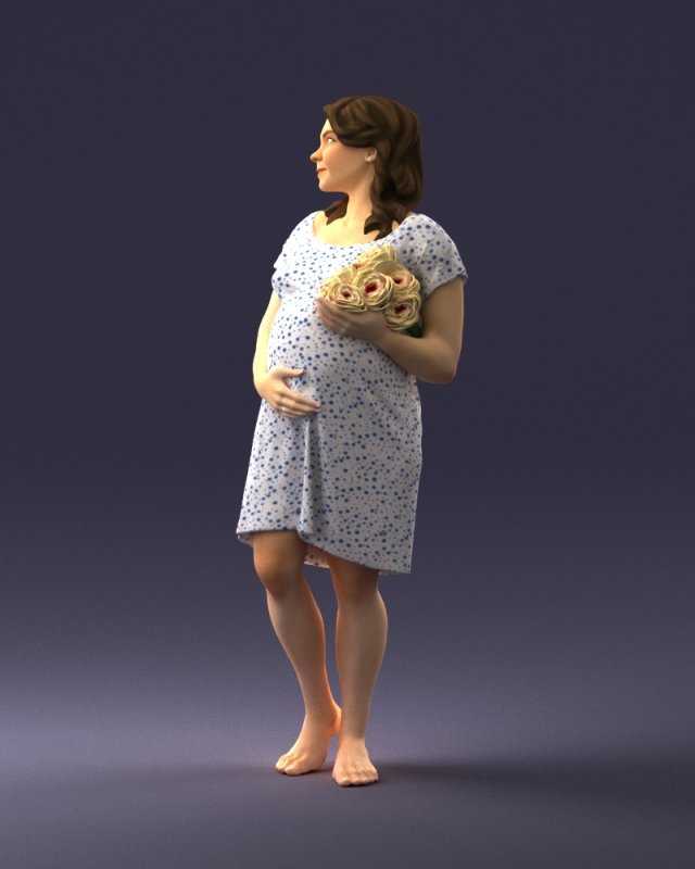 pregnant woman 0145 3D Model in Woman 3DExport