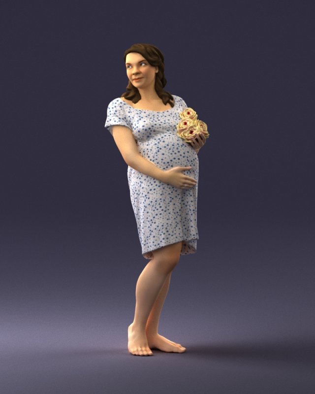 pregnant woman 0145 3d print ready 3D Print Model in Woman 3DExport
