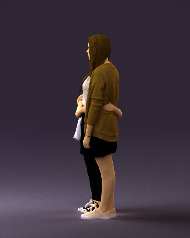 Mom With Daughter 0600 3d Model In Woman 3dexport