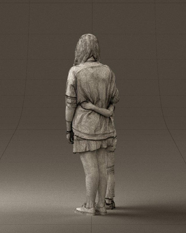 Mom With Daughter 0600 3d Model In Woman 3dexport