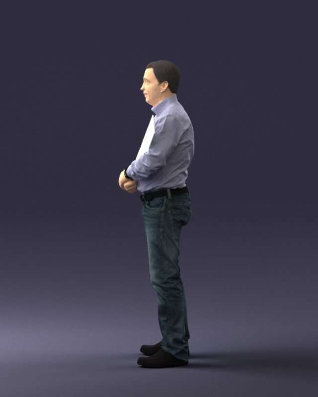 man holding sign 0621 3d print ready 3D Print Model in Man 3DExport