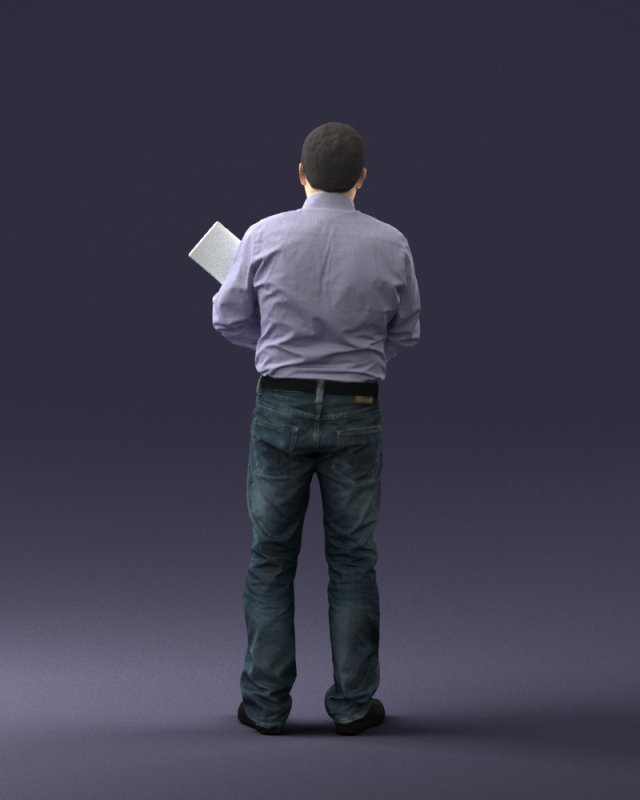 man holding sign 0621 3d print ready 3D Print Model in Man 3DExport