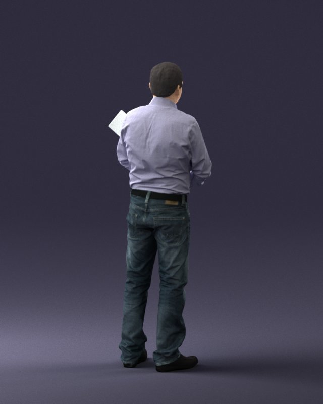 man holding sign 0621 3d print ready 3D Print Model in Man 3DExport