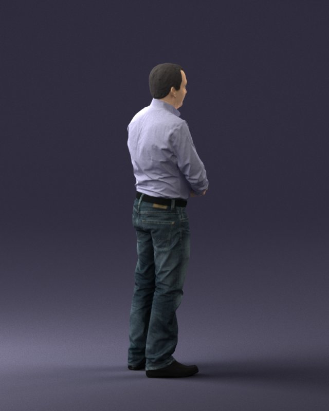 man holding sign 0621 3d print ready 3D Print Model in Man 3DExport