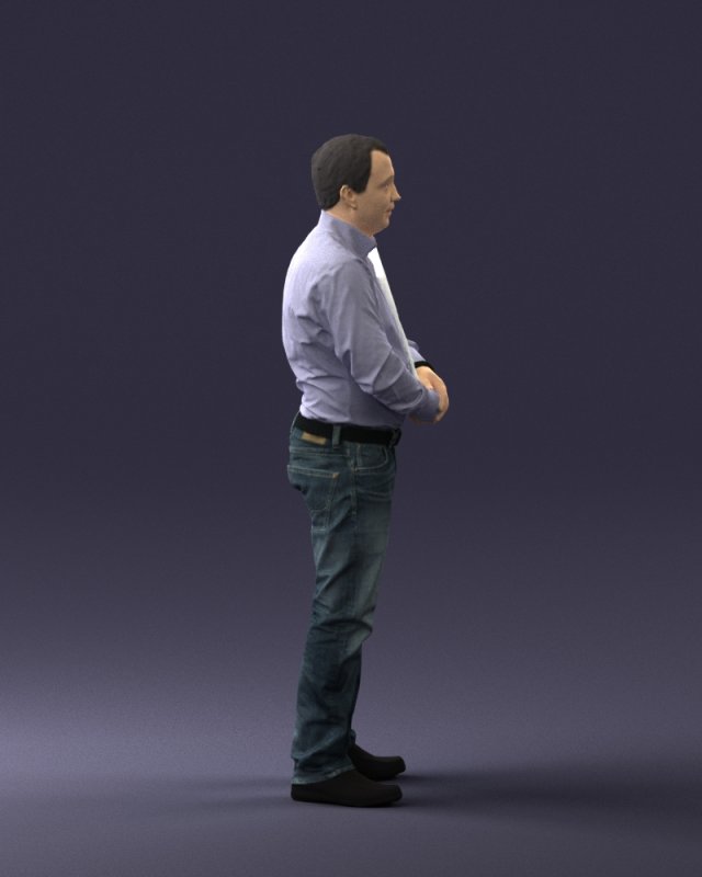 man holding sign 0621 3d print ready 3D Print Model in Man 3DExport