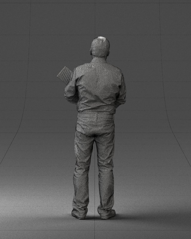 man holding sign 0621 3d print ready 3D Print Model in Man 3DExport