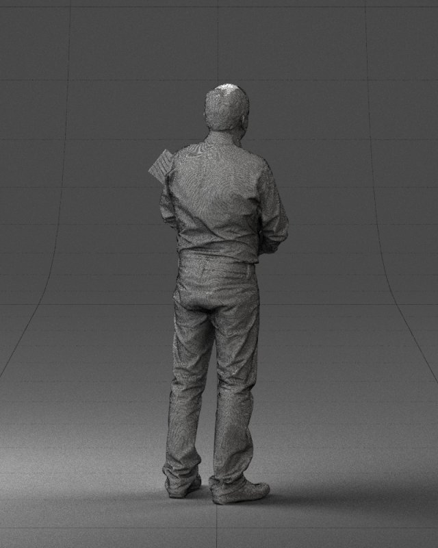 man holding sign 0621 3d print ready 3D Print Model in Man 3DExport