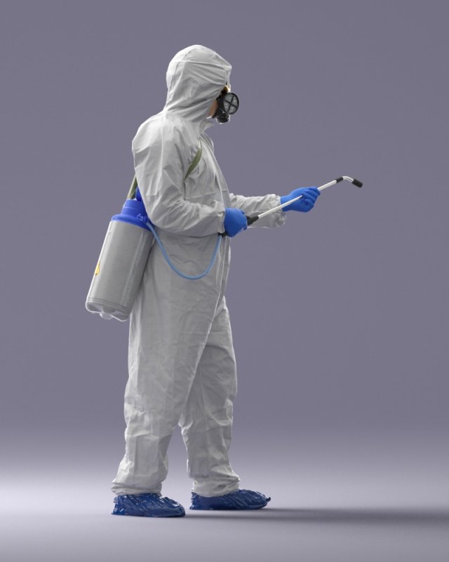 disinfector posed 0329 3d prit ready 3D Print Model in Man 3DExport