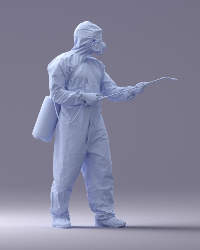 disinfector posed 0329 3d prit ready 3D Print Model in Man 3DExport