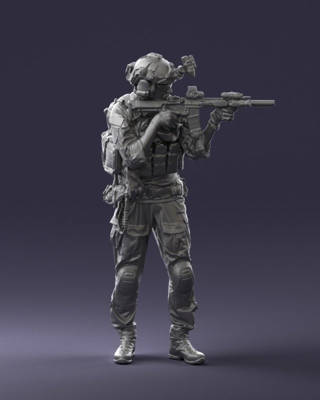 soldier 0722 3d print ready 3D Print Model in Man 3DExport