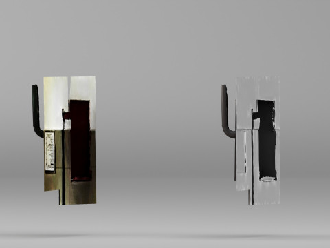 001691 Panneau d'armoire de tuyau d'incendie industriel Modèle 3D in ...