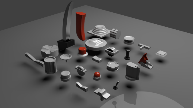 Controls buttons switch trim trigger paddle aircraft Modelo 3D in ...