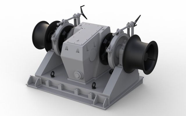 windlass 3D Model in Parts 3DExport