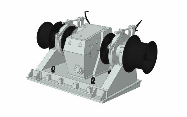 windlass 3D Model in Parts 3DExport