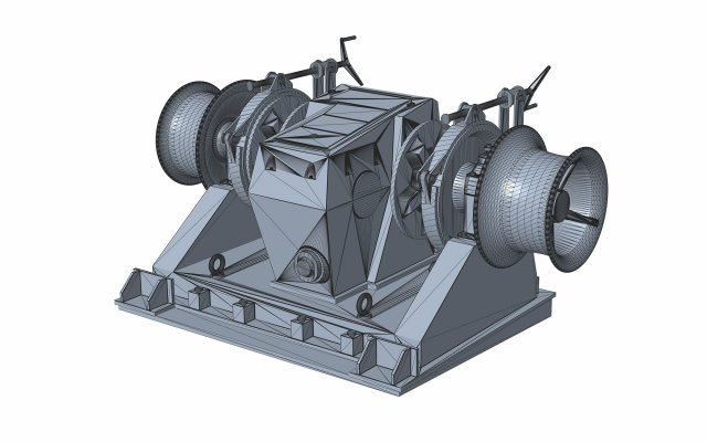 windlass 3D Model in Parts 3DExport