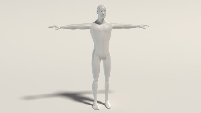 base mesh---man simple Free 3D Model in Man 3DExport