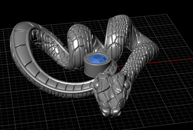 Twisted snake 3d printable model 3D Print Model in Pendants 3DExport