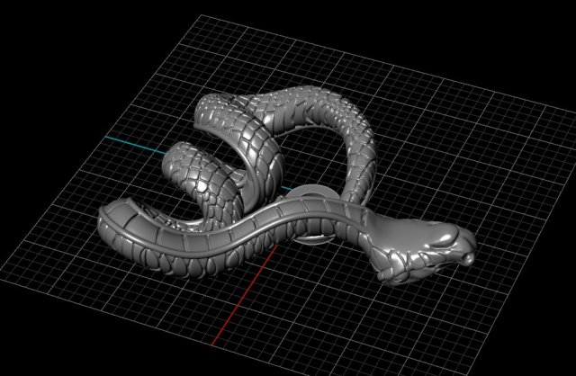 Twisted snake 3d printable model 3D Print Model in Pendants 3DExport