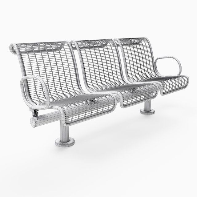 bench plexus backed 3D Model in Bench 3DExport