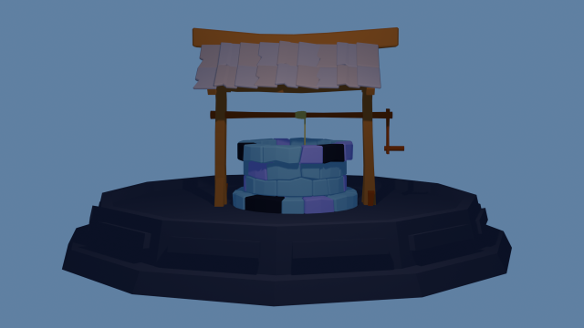 low poly well Free 3D Model in Environment 3DExport