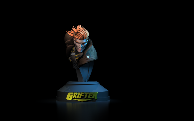 Grifter from Wild CATS by Jim Lee comics STL files for 3d printing ...