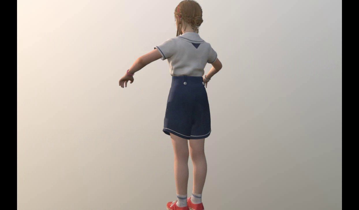 Girl kid 3D Model in Child 3DExport