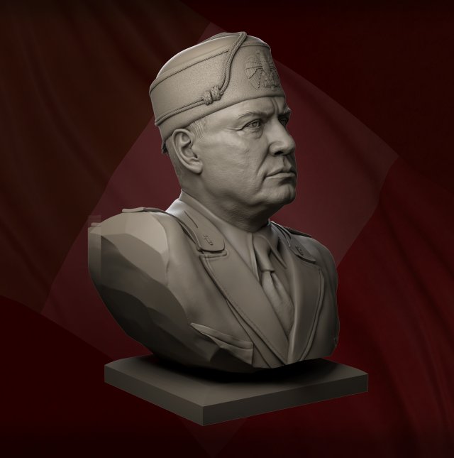 Benito mussolini 3D Print Model in Sculpture 3DExport