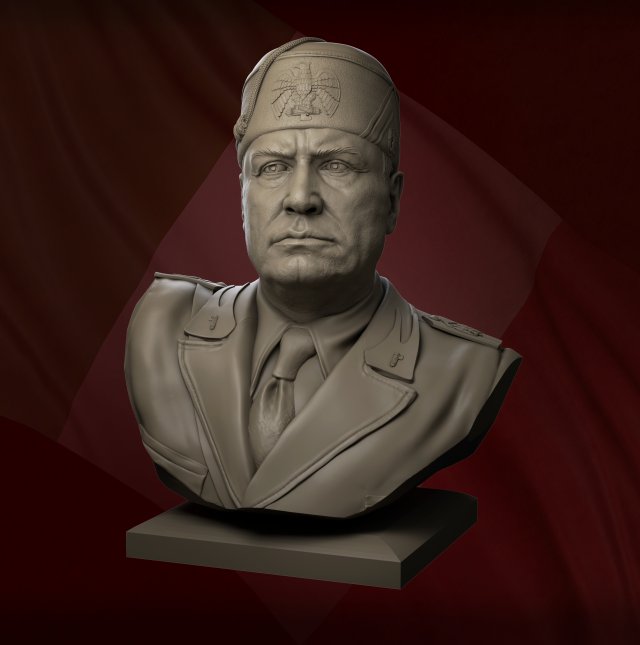 Benito mussolini 3D Print Model in Sculpture 3DExport