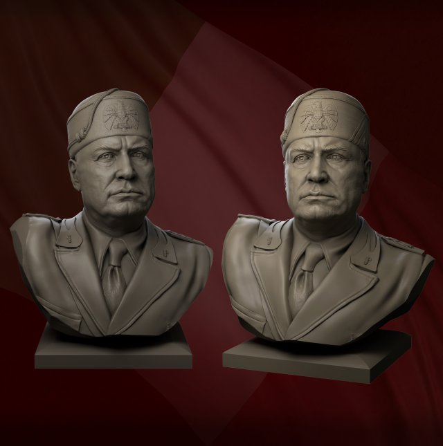 Benito mussolini 3D Print Model in Sculpture 3DExport