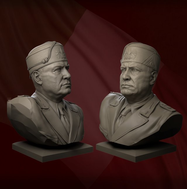 Benito mussolini 3D Print Model in Sculpture 3DExport