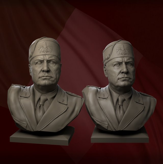 Benito mussolini 3D Print Model in Sculpture 3DExport