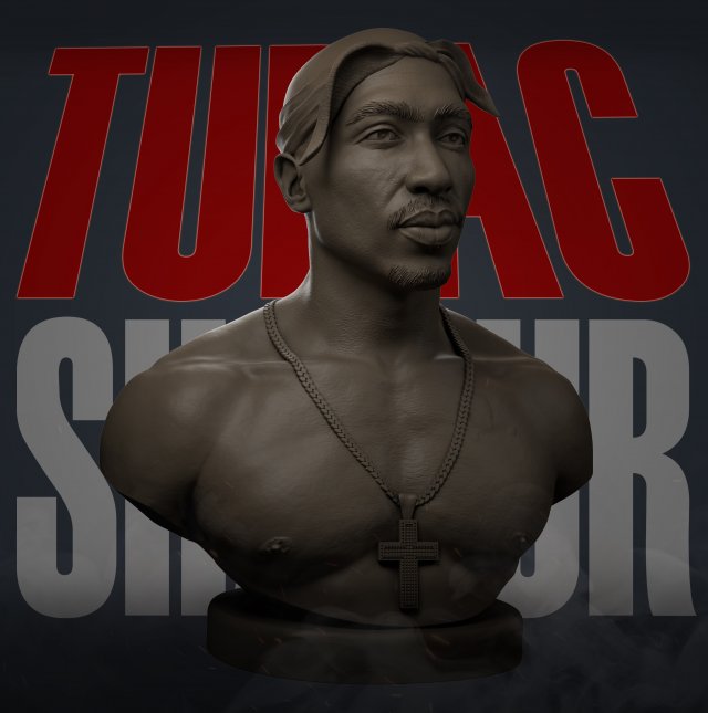 tupac shakur 3D Print Model in Figurines 3DExport