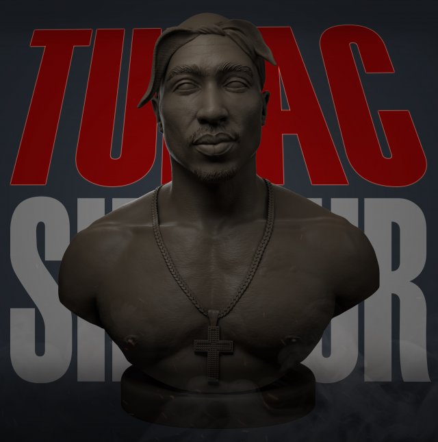 tupac shakur 3D Print Model in Figurines 3DExport