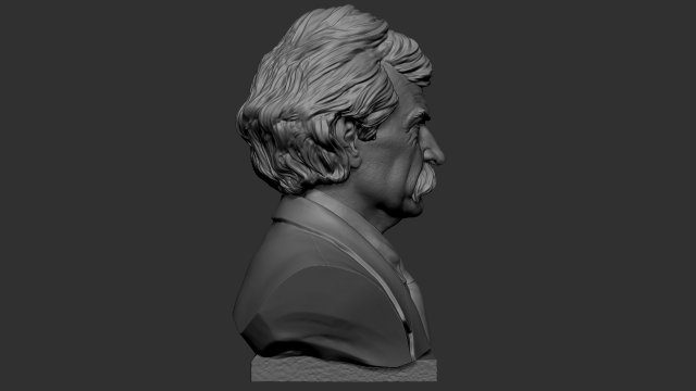 Mark Twain 3D Print Model in Man 3DExport