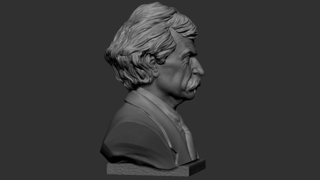Mark Twain 3D Print Model in Man 3DExport