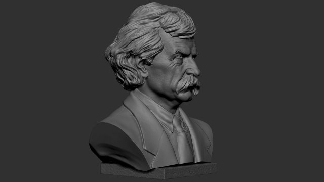 Mark Twain 3D Print Model in Man 3DExport