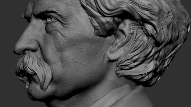 Mark Twain 3D Print Model in Man 3DExport