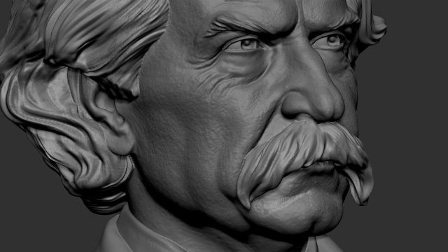 Mark Twain 3D Print Model in Man 3DExport