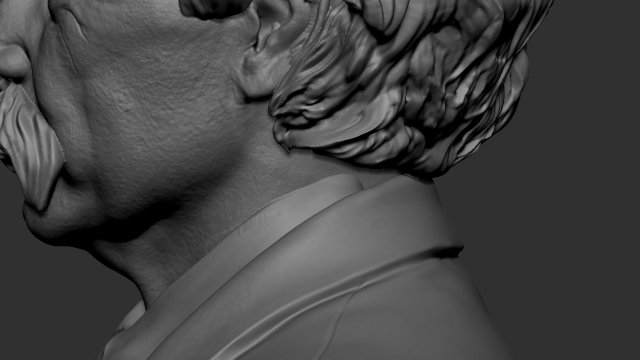 Mark Twain 3D Print Model in Man 3DExport