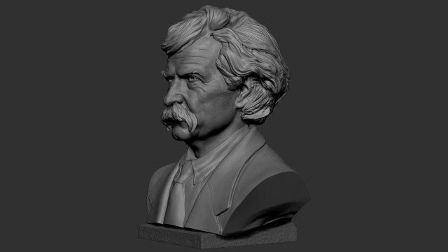 Mark Twain 3D Print Model in Man 3DExport