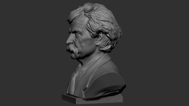 Mark Twain 3D Print Model in Man 3DExport