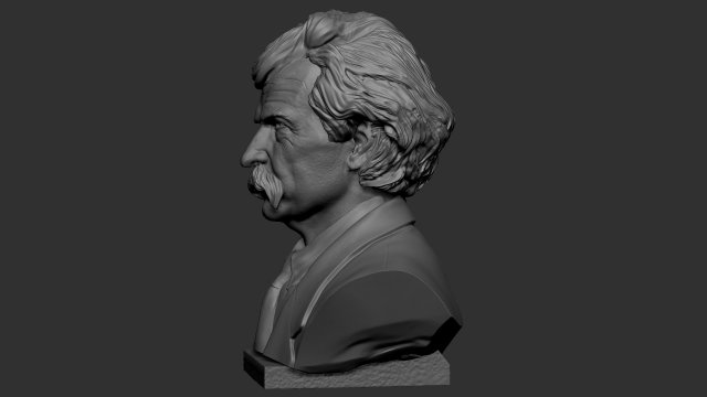 Mark Twain 3D Print Model in Man 3DExport