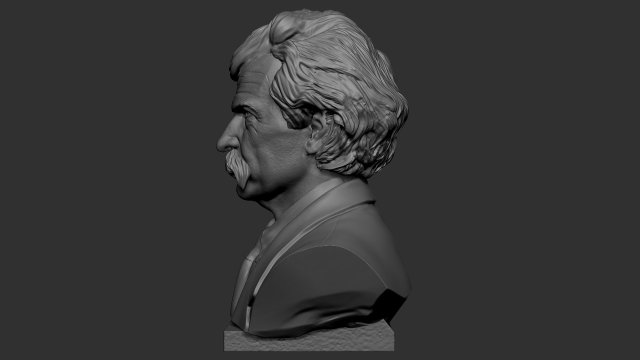 Mark Twain 3D Print Model in Man 3DExport