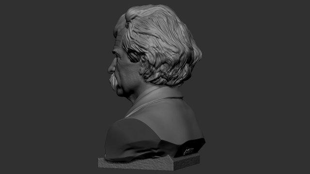 Mark Twain 3D Print Model in Man 3DExport