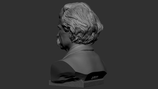 Mark Twain 3D Print Model in Man 3DExport