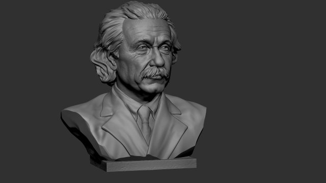 Albert Einstein 3D Print Model in Man 3DExport
