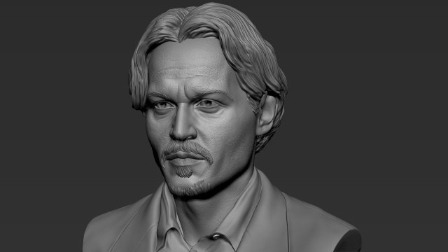 Johnny Depp 3D Print Model in Man 3DExport