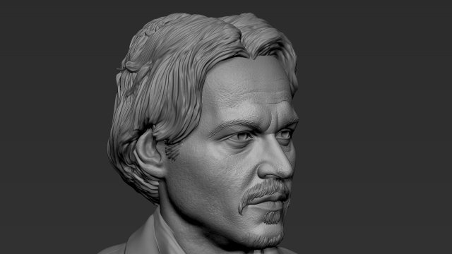 Johnny Depp 3D Print Model in Man 3DExport