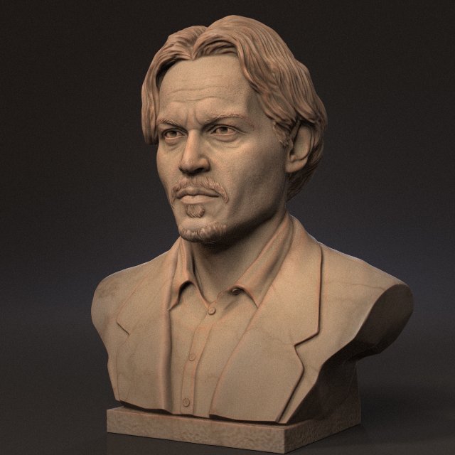 Johnny Depp 3D Print Model in Man 3DExport