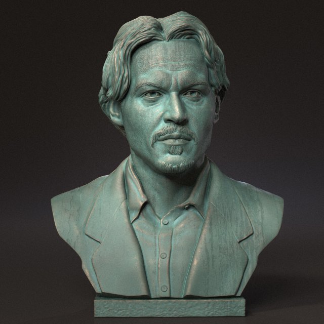Johnny Depp 3D Print Model in Man 3DExport
